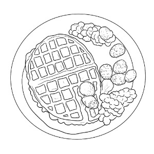 Free 🧇 Waffles coloring pages – Coloring corner