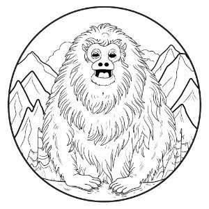 Yeti coloring page – Coloring corner