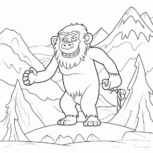 Free Yeti coloring pages – Coloring corner