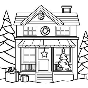 Christmas coloring page – Coloring corner
