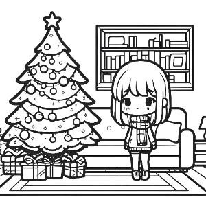 Christmas coloring page – Coloring corner