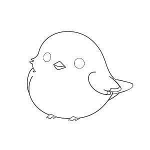 Bird coloring page – Coloring corner