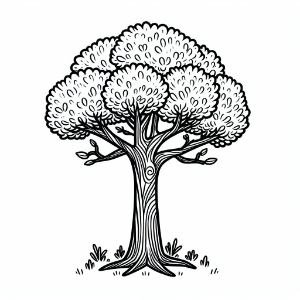 Tree coloring page – Coloring corner