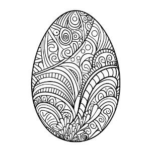 Easter egg coloring page – Coloring corner
