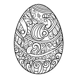 Easter egg coloring page – Coloring corner